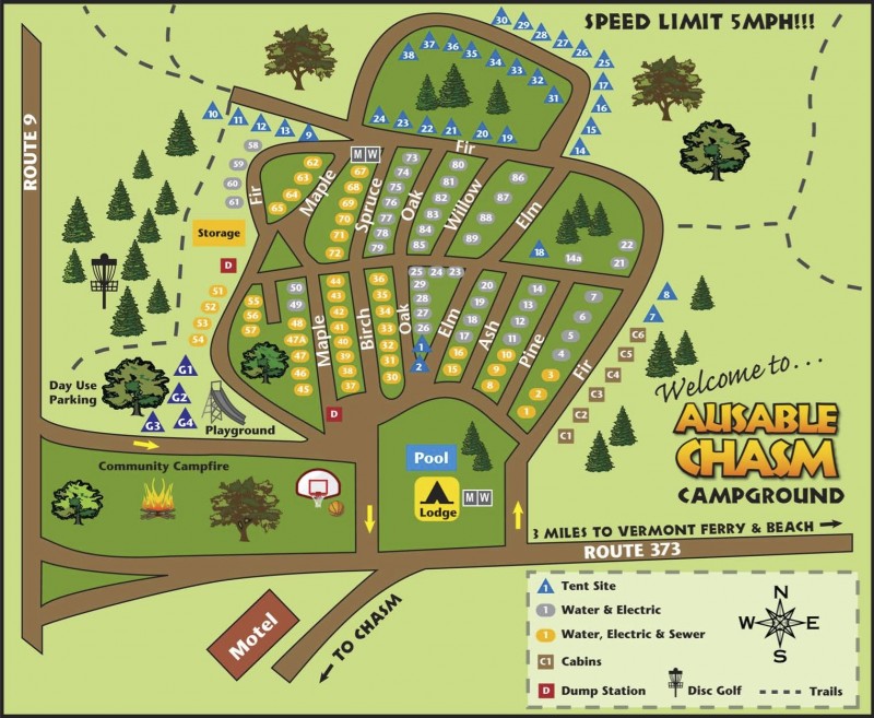Ausable Chasm Campground - Ausable Chasm, NY - RV Parks - RVPoints.com